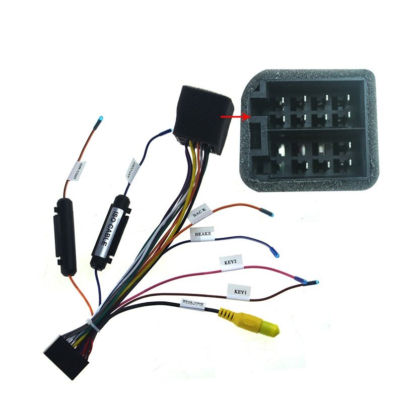 Aftermarket Standard ISO Universal Wiring Cable Harness for Android ...