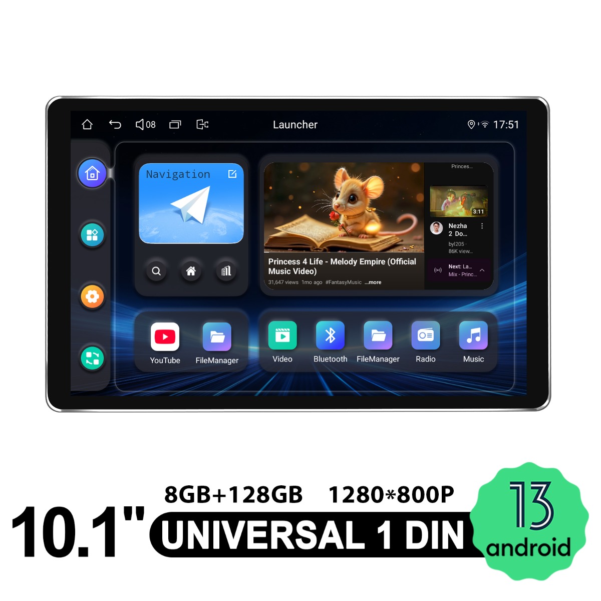 Joying Single Din Head Unit Android Autoradio
