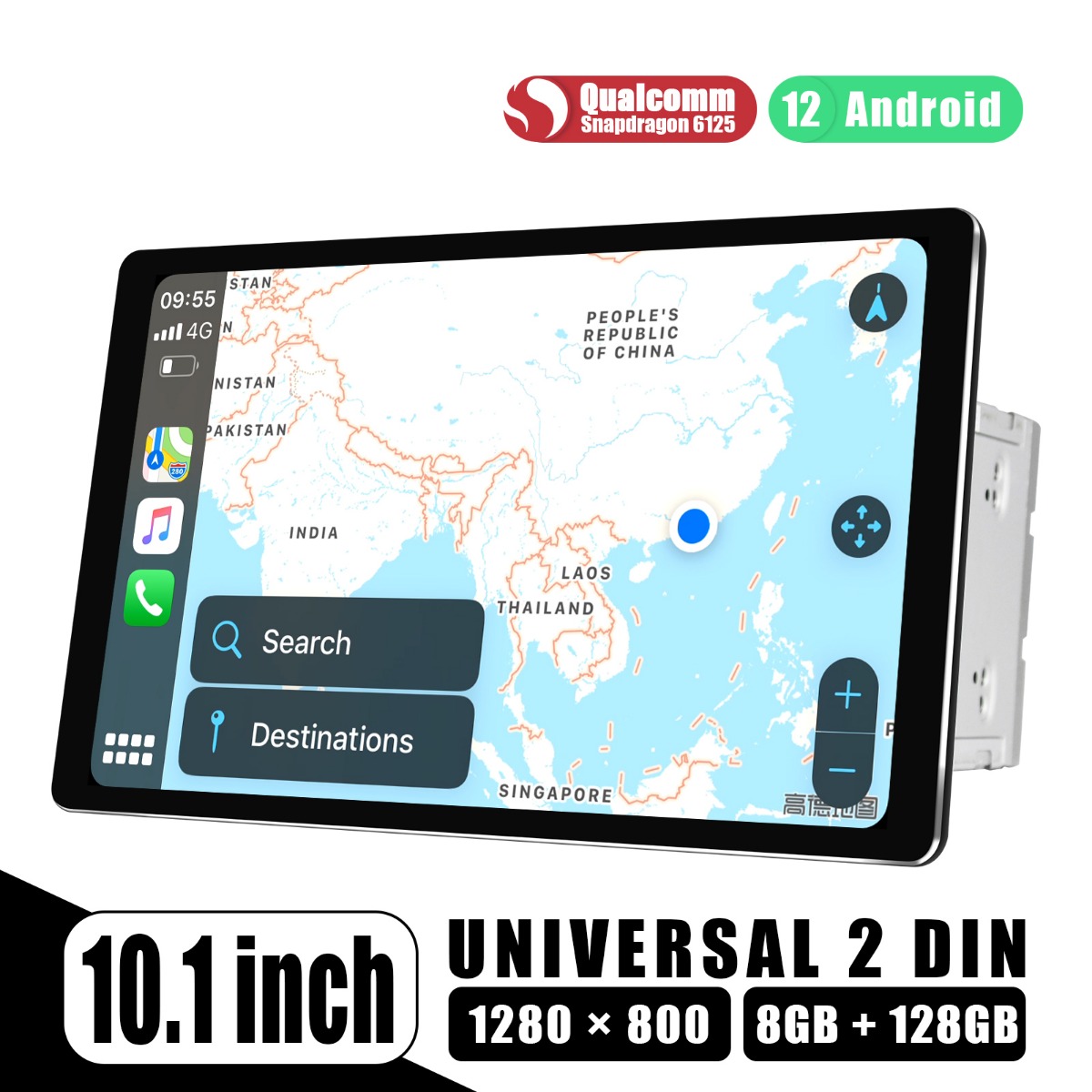 10.1 Inch Double Din Radio Android 12 Car Stereo - Joying