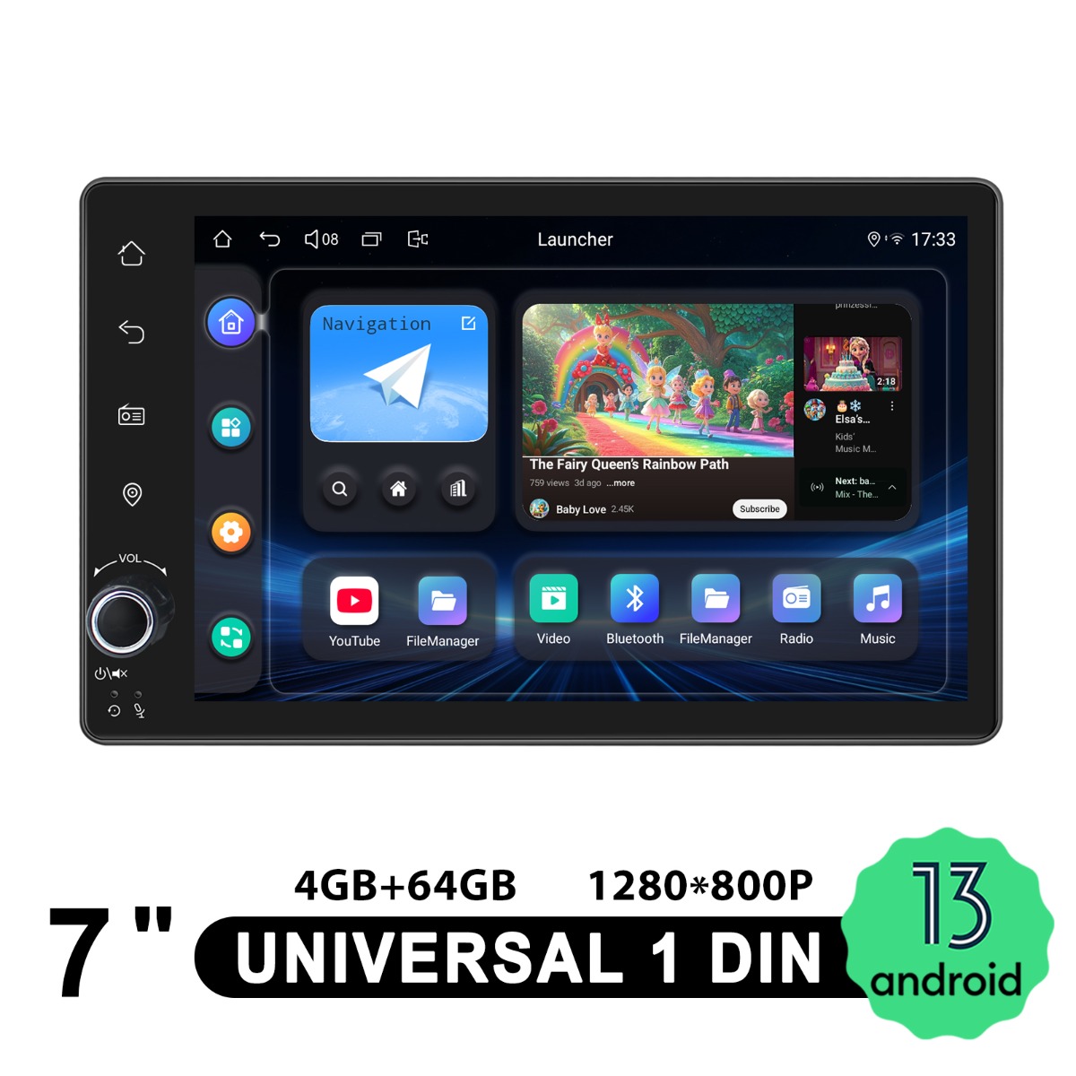 Joying Single Din Head Unit Android Autoradio