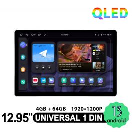 Single Din 12.95 Inch Universal ISO Car Radio With DAB+ & CarPlay