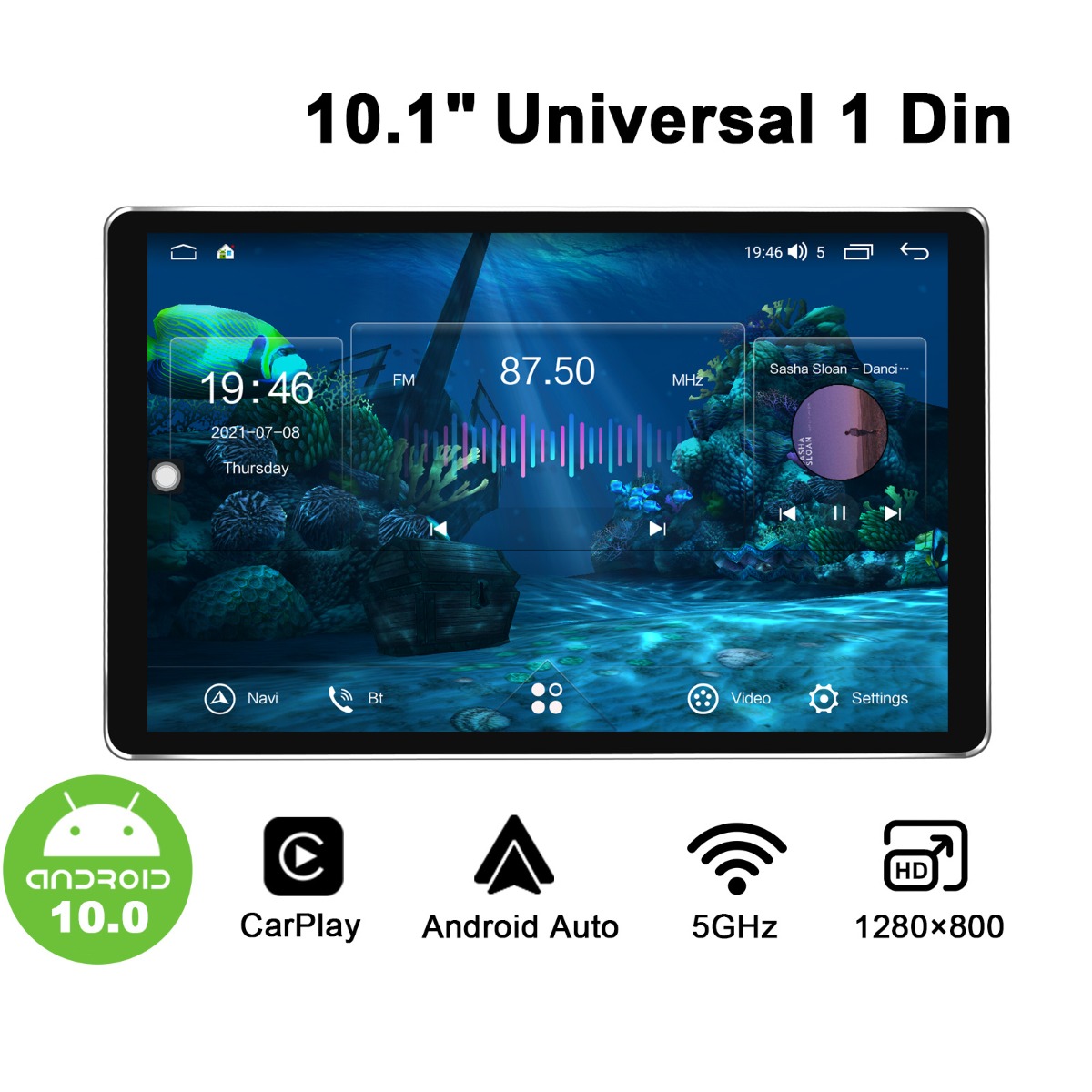Joying 10.1 Inch Single Din Head Unit Android 4G Radio