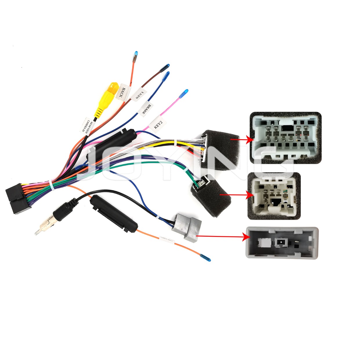Best Joying Nissan Android Auto Head Unit wiring Cable harness