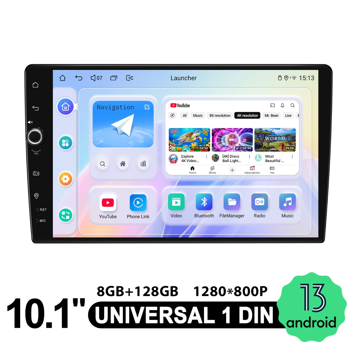Joying 10.1 Inch Single Din Head Unit Android 4G Radio